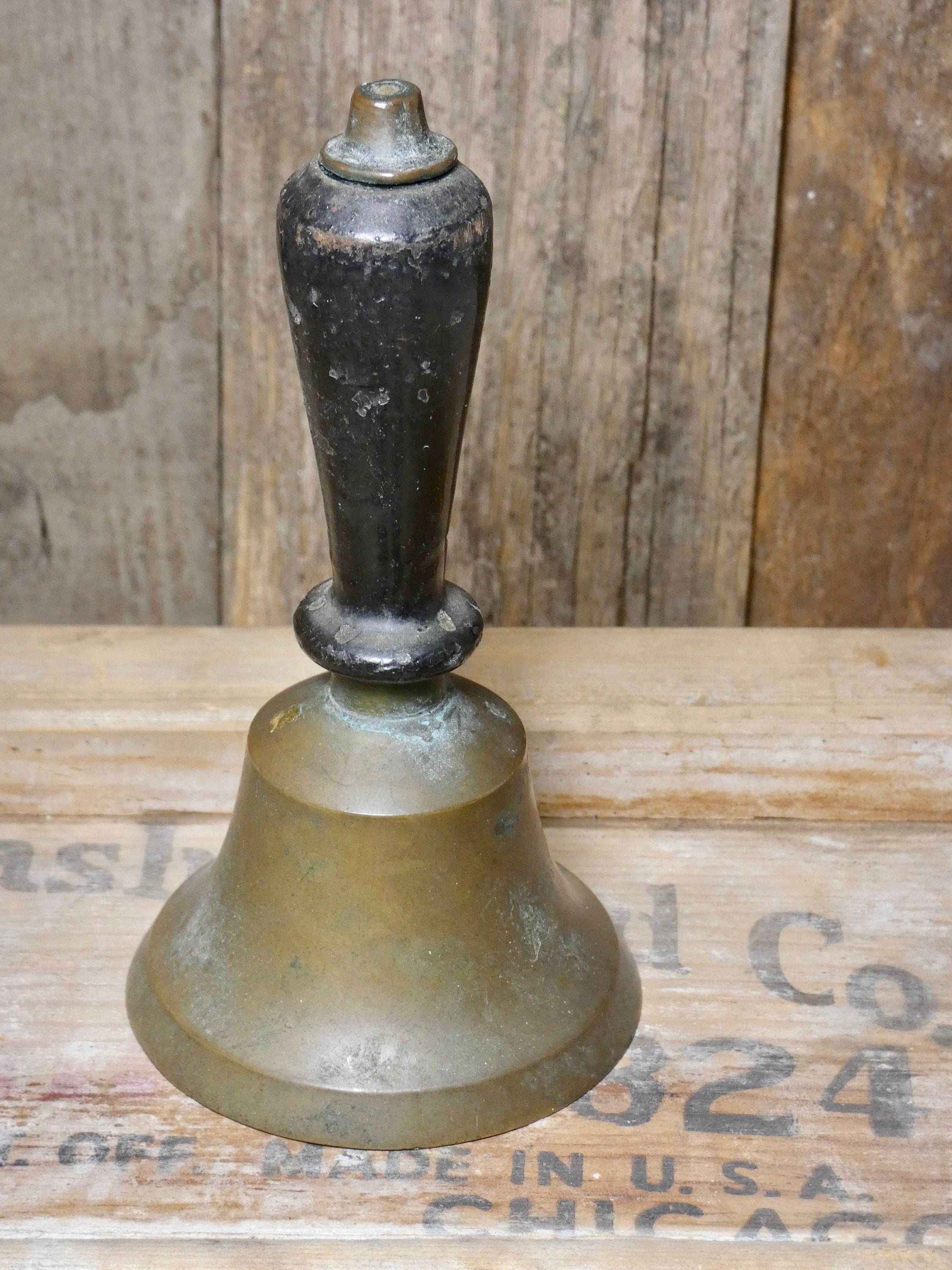Vintage Brass Bell Handheld School Bell - Etsy