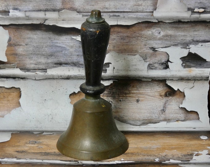 Vintage Brass Bell Handheld School Bell - Etsy