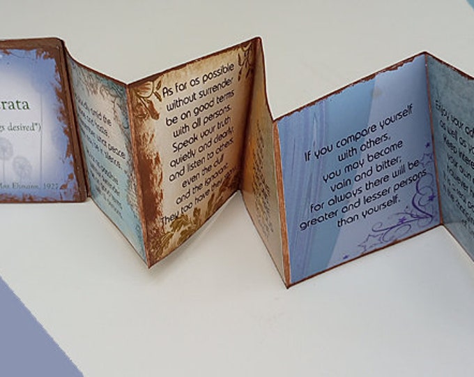 DESIDERATA Small Concertina Book Shrine Accordian Pocket Book ...