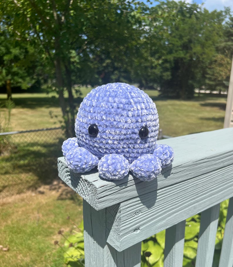 Velvet Crochet Octopus, Octopus Plushie, Octopus Amigurumi, Velvet ...