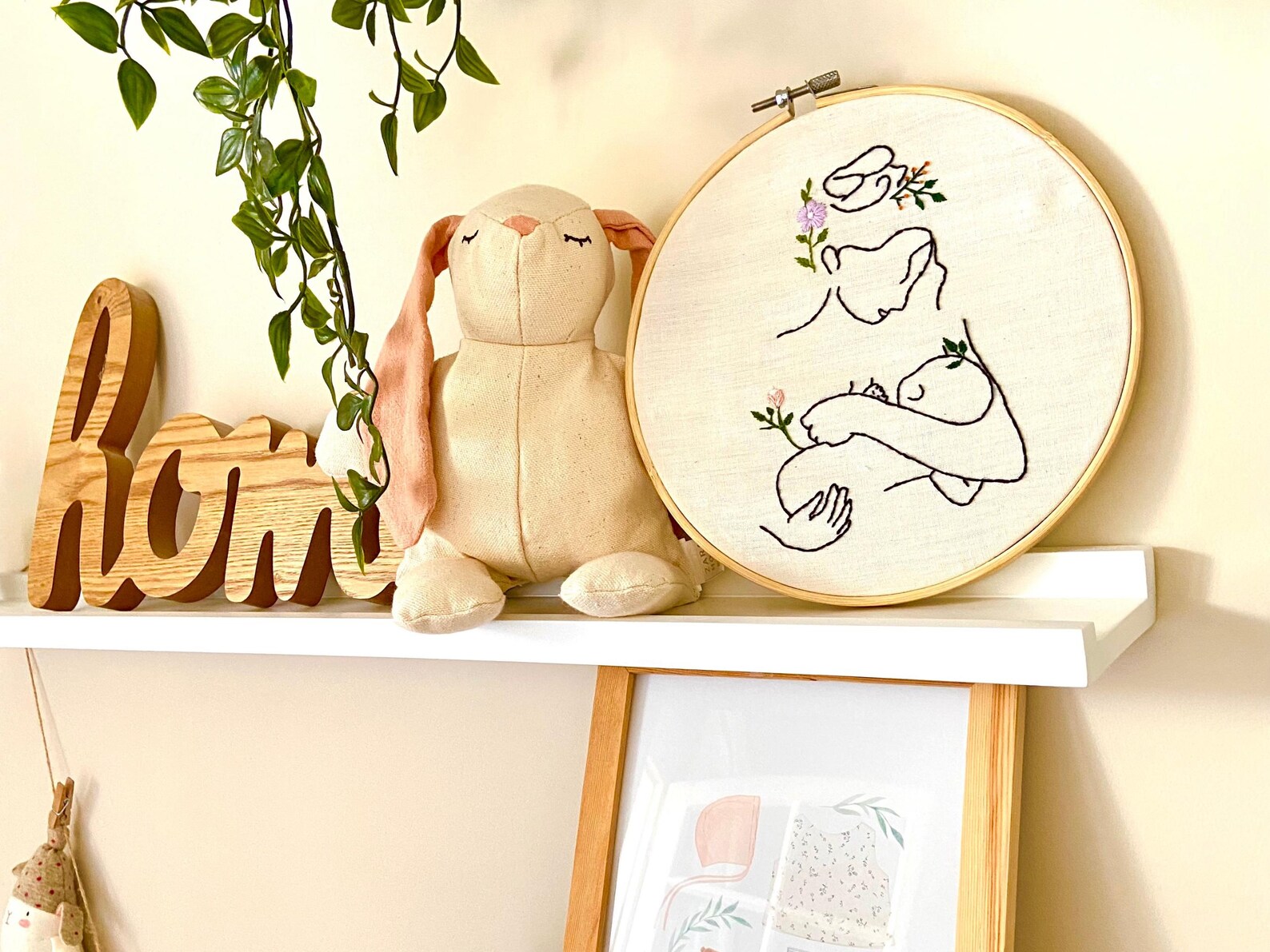 Nursery Baby Embroidery Pattern , Instant Download PDF Guide, Line Art ...