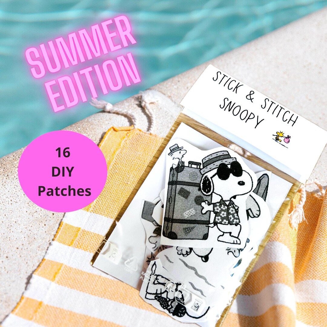 Summer Peanuts Snoopy Hand Embroidery Stick and Stitch Patterns, Water ...