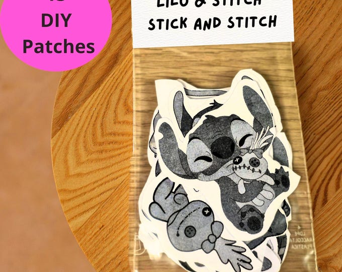 Lilo and Stitch Stick and Stitch Patch Set DIY Embroidery Transfers for ...