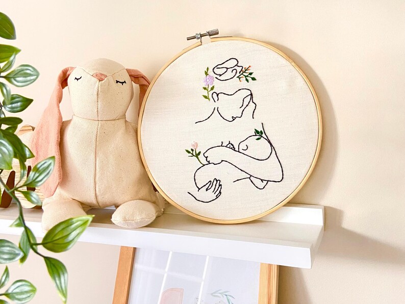 Nursery Baby Embroidery Pattern , Instant Download PDF Guide, Line Art ...