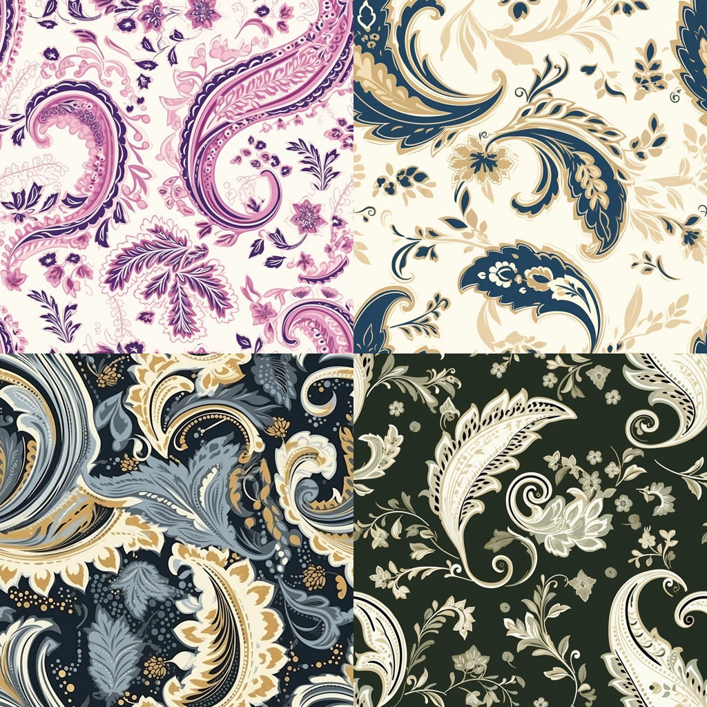 Classical 60 Seamless Paisley Patterns (digital Download) - Etsy