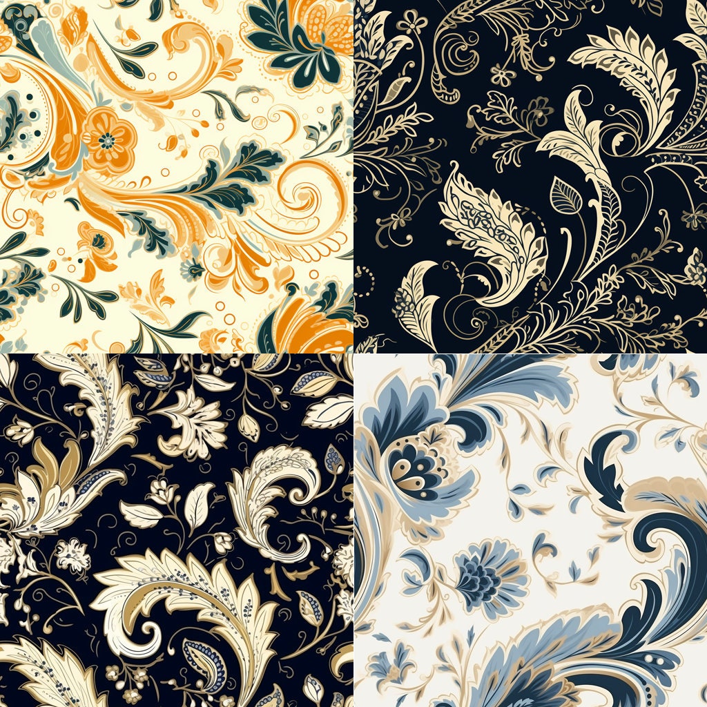 Classical 60 Seamless Paisley Patterns (digital Download) - Etsy