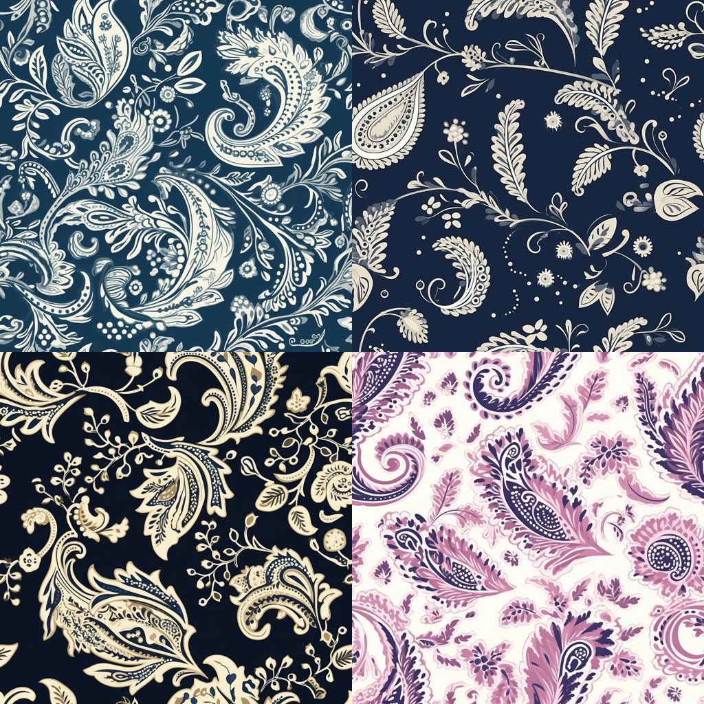 Classical 60 Seamless Paisley Patterns digital Download - Etsy