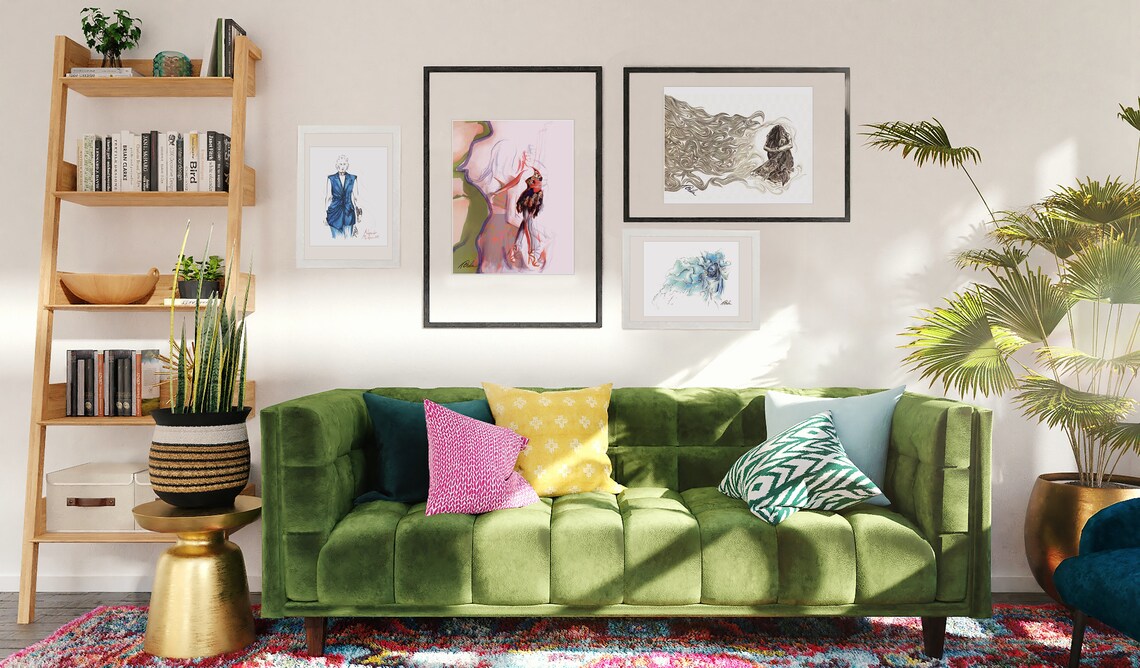 Art Print Self Portrait With Lonely Waves Woman Engulfed - Etsy