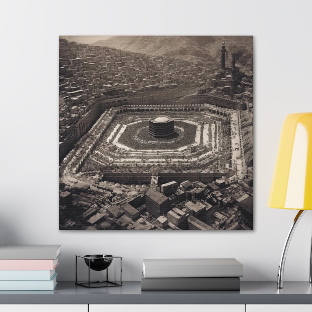 Vintage Kabah Islamic Wall Art Canvas Painting - Etsy