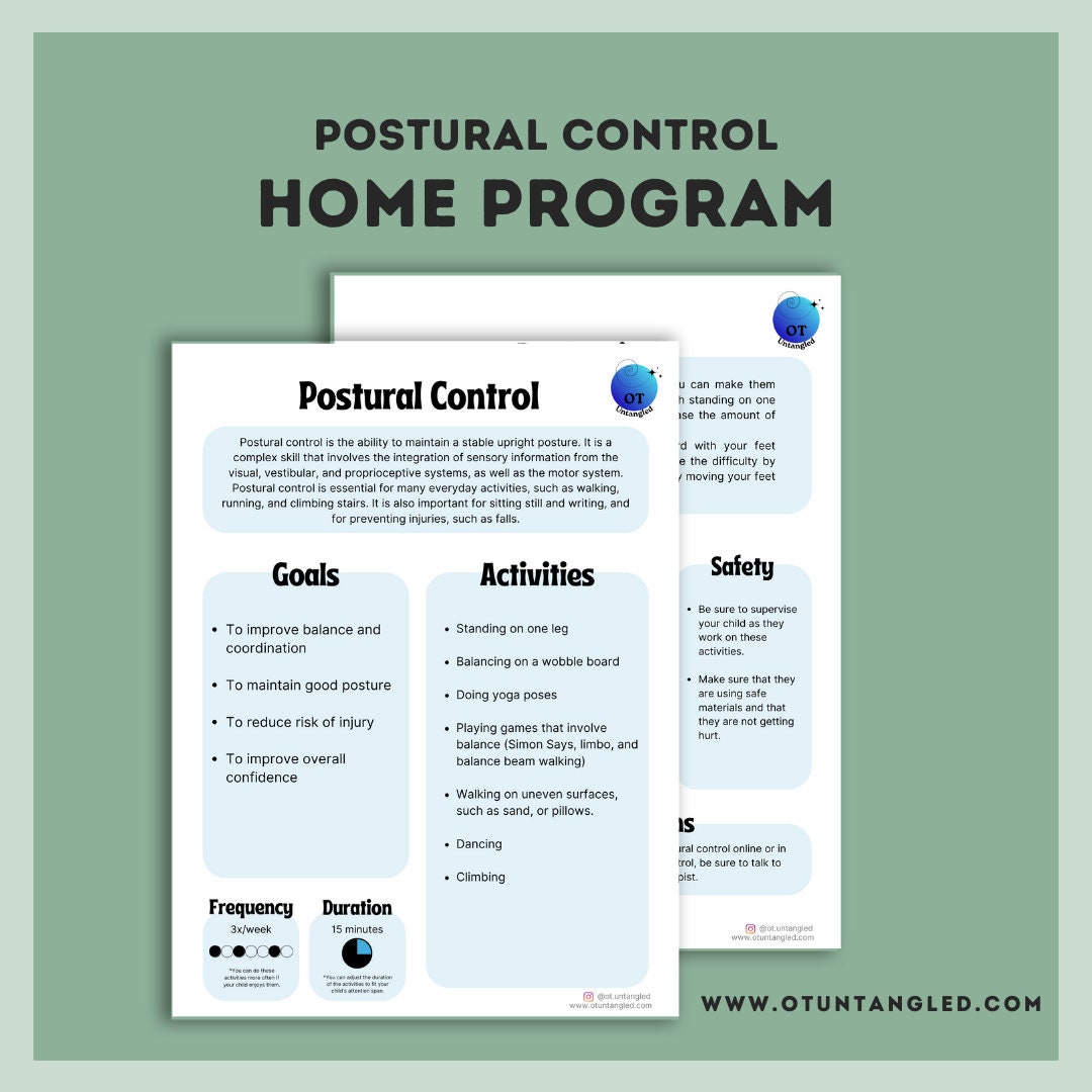Home Program: Postural Control - Etsy