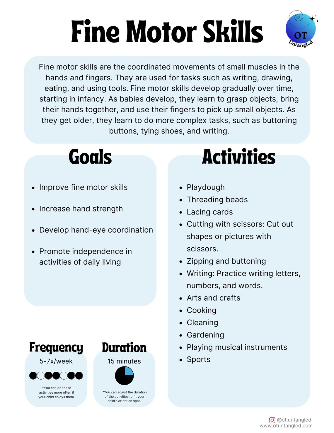 Fine Motor Skills Home Program - Etsy