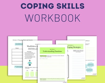 100-page Mindful Coping Skills Journal Workbook: A Journey to Emotional ...