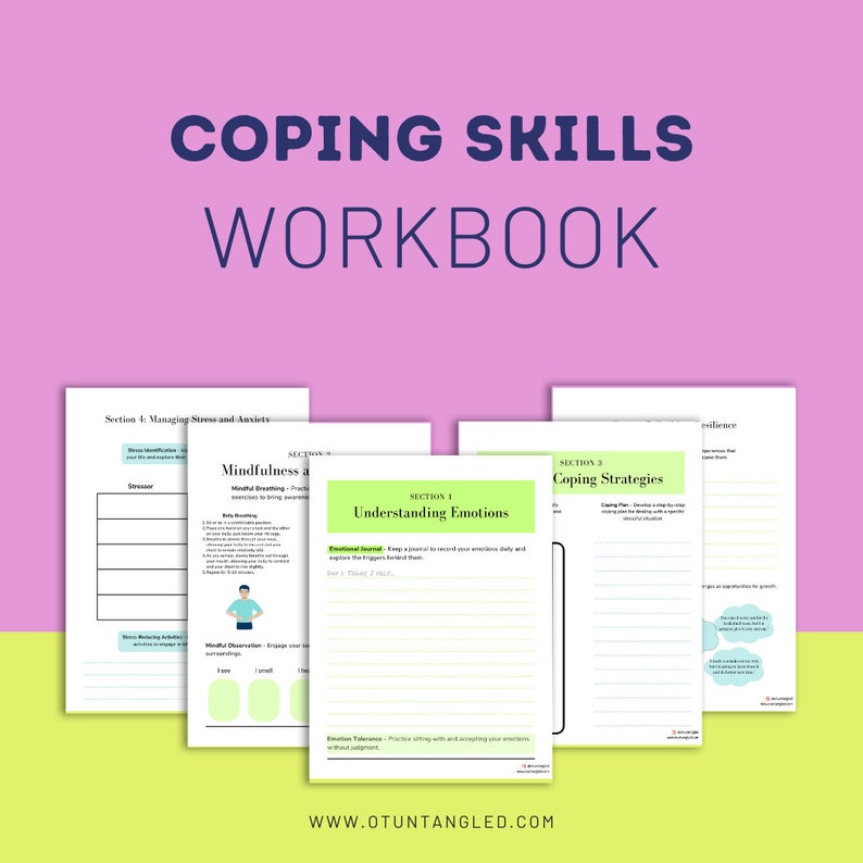 Coping Skills Workbook - Etsy