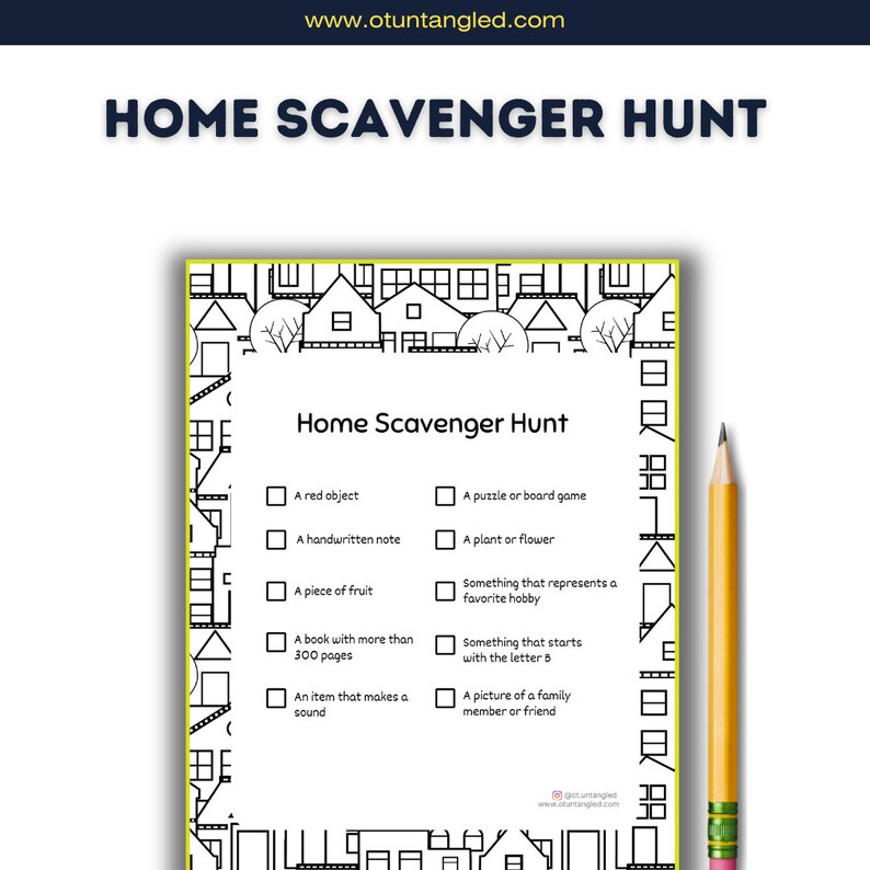 Printable Home Scavenger Hunt - Etsy