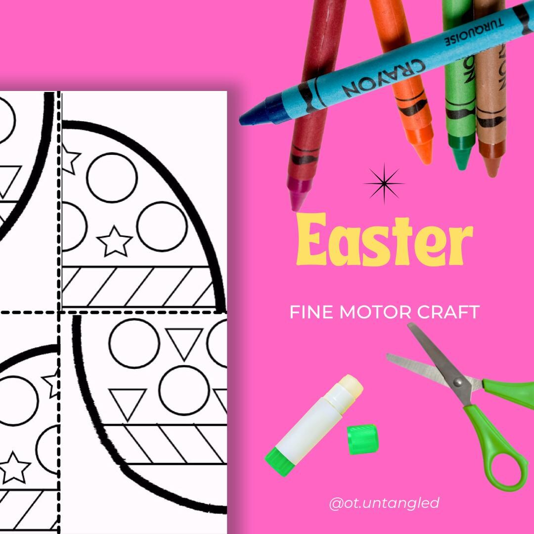 Color, Cut, and Paste: an Easter Fine Motor Craft - Etsy