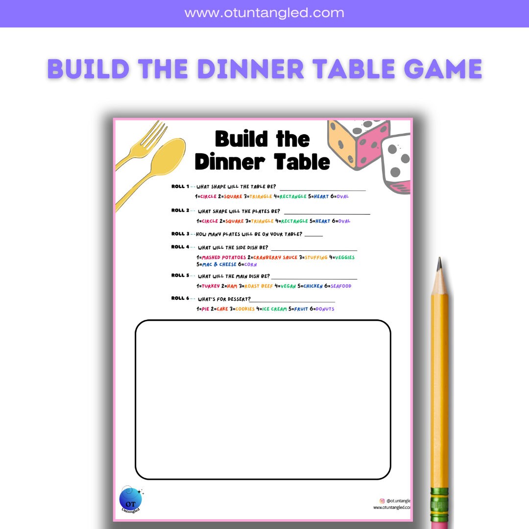 Build the Dinner Table Thanksgiving Game - Etsy