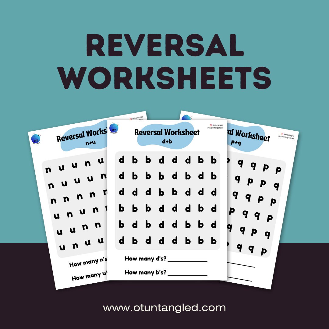Letter Reversal Worksheets - Etsy