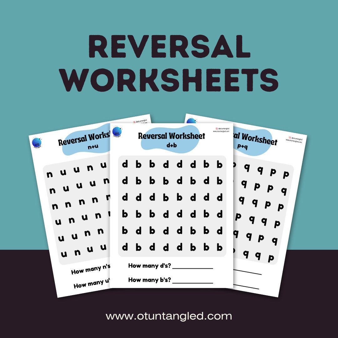 Letter Reversal Worksheets - Etsy