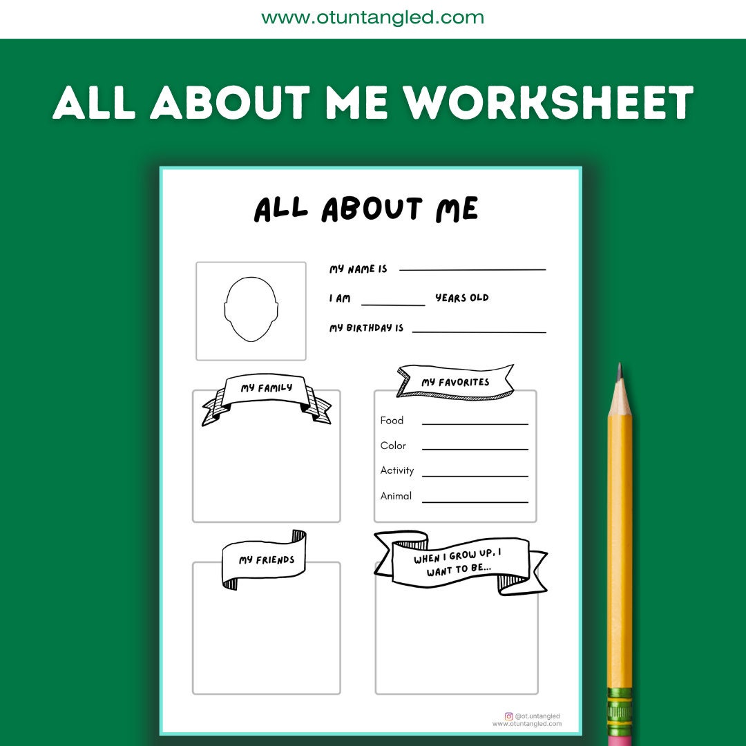 All About Me Worksheets - Etsy