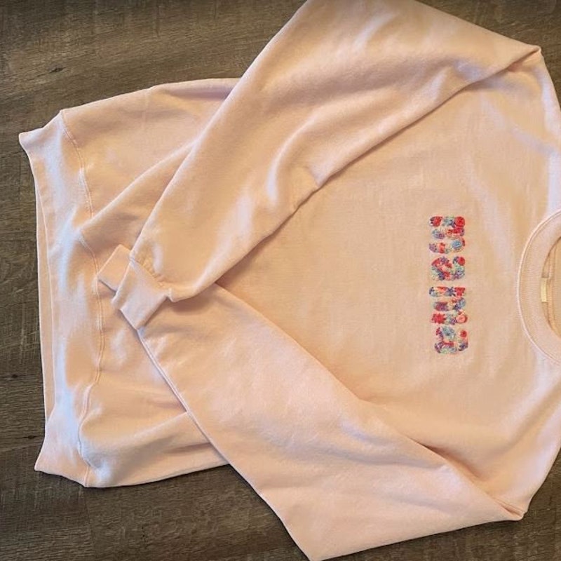 Hand Embroidered Sweatshirt - Etsy