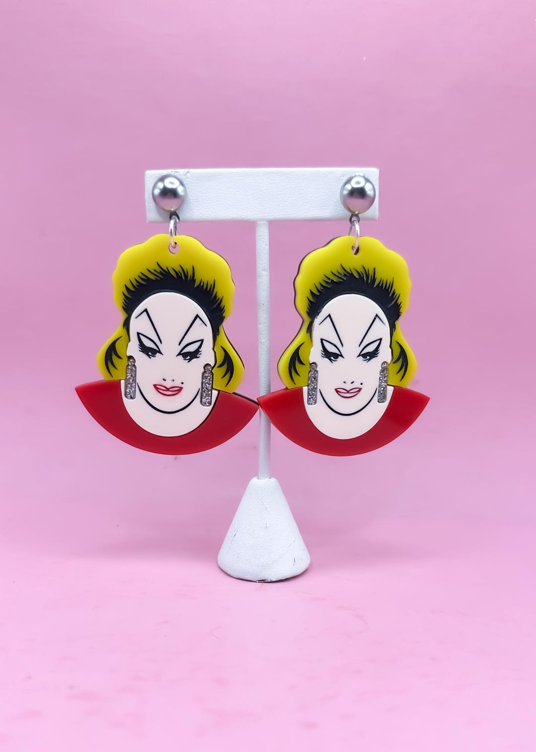 Divine Drag Queen Pink Flamingos Inspired Acrylic Dangle Earrings - Etsy