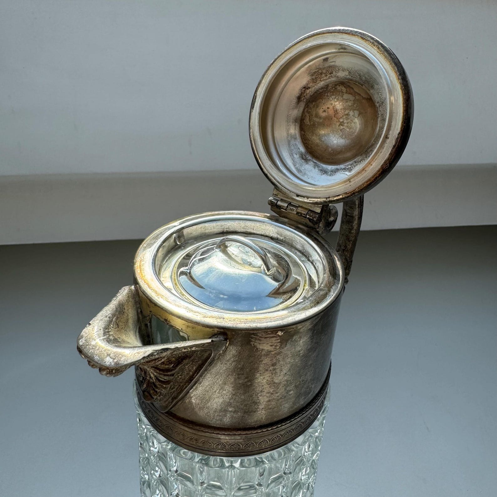 Vintage Pitcher With Ice Cubes Insert Italy Silver Plated - Etsy