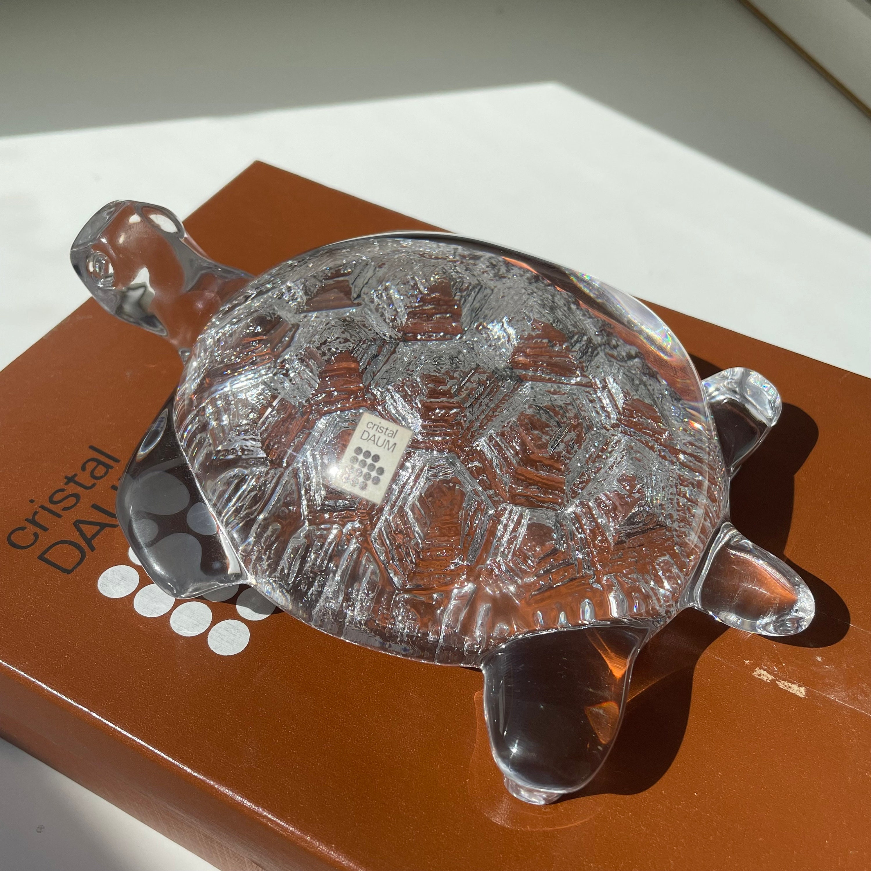 Large Figurine Turtle Daum France Glass Original Box - Etsy