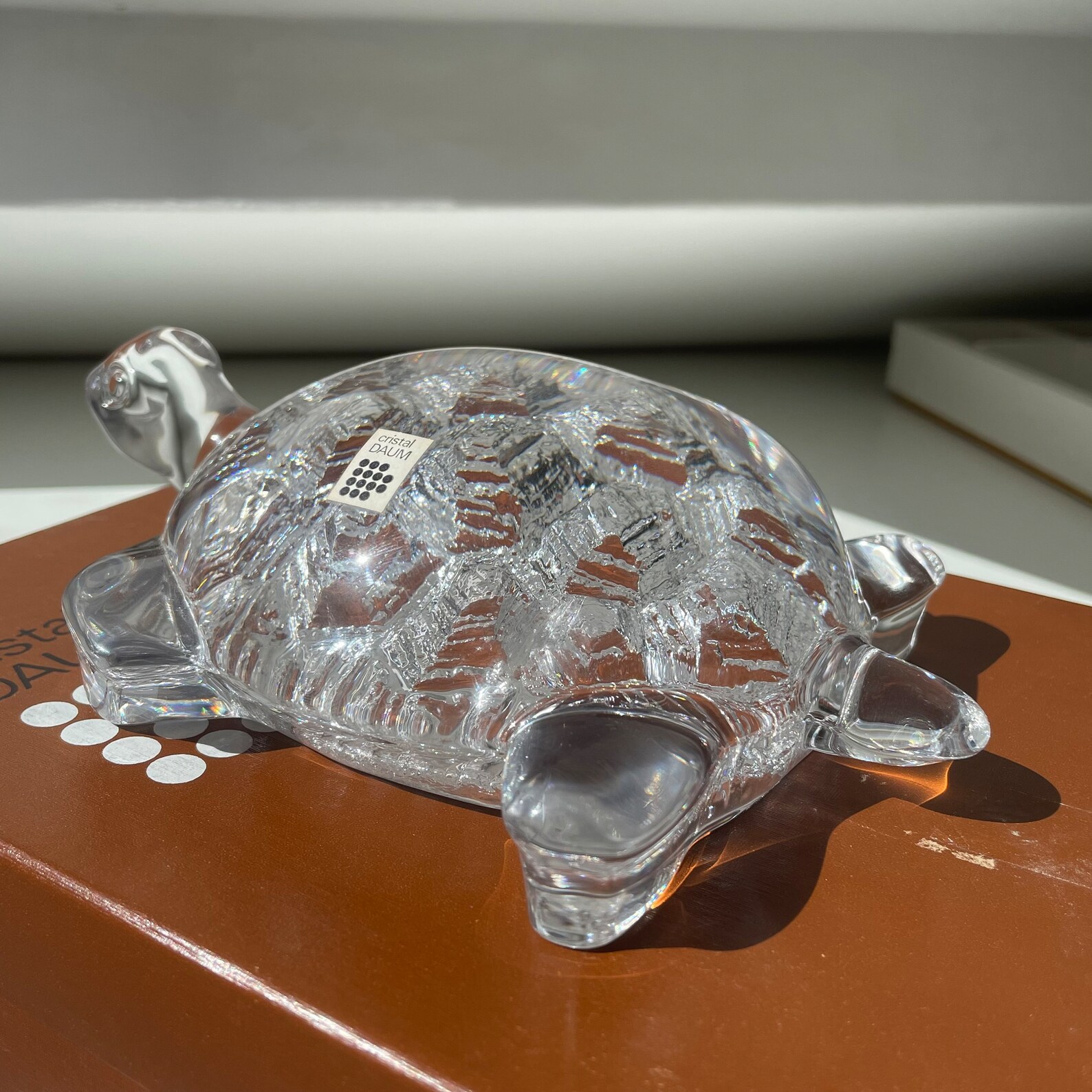 Large Figurine Turtle Daum France Glass Original Box - Etsy