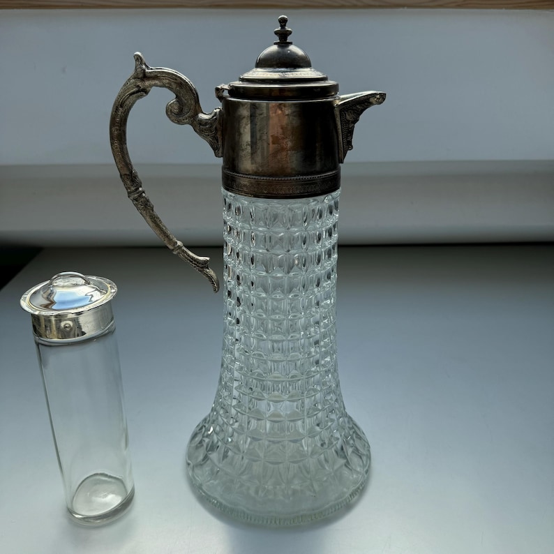Vintage Pitcher With Ice Cubes Insert Italy Silver Plated - Etsy