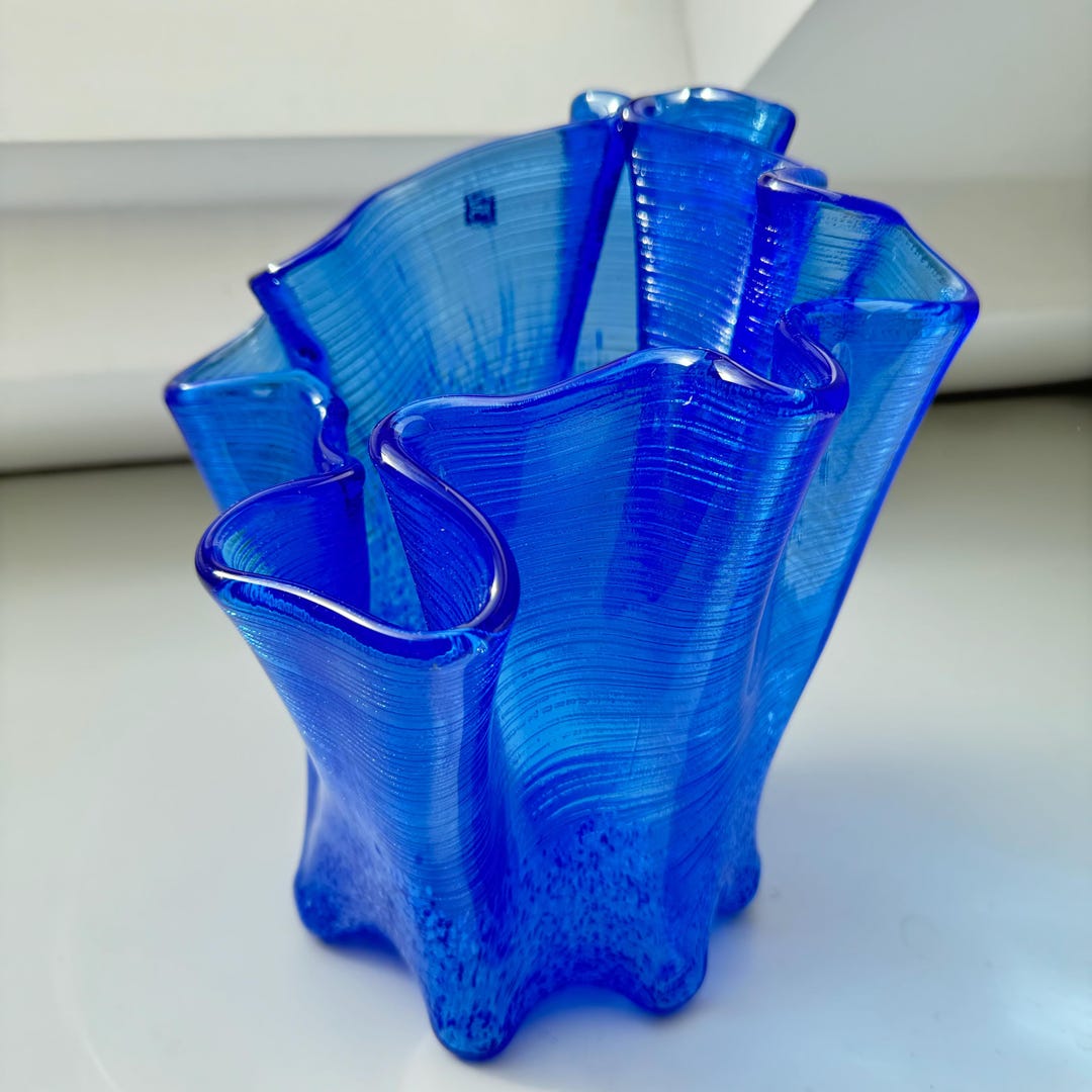 Vintage Glass Vase Hadeland Norway Scandinavian Design - Etsy