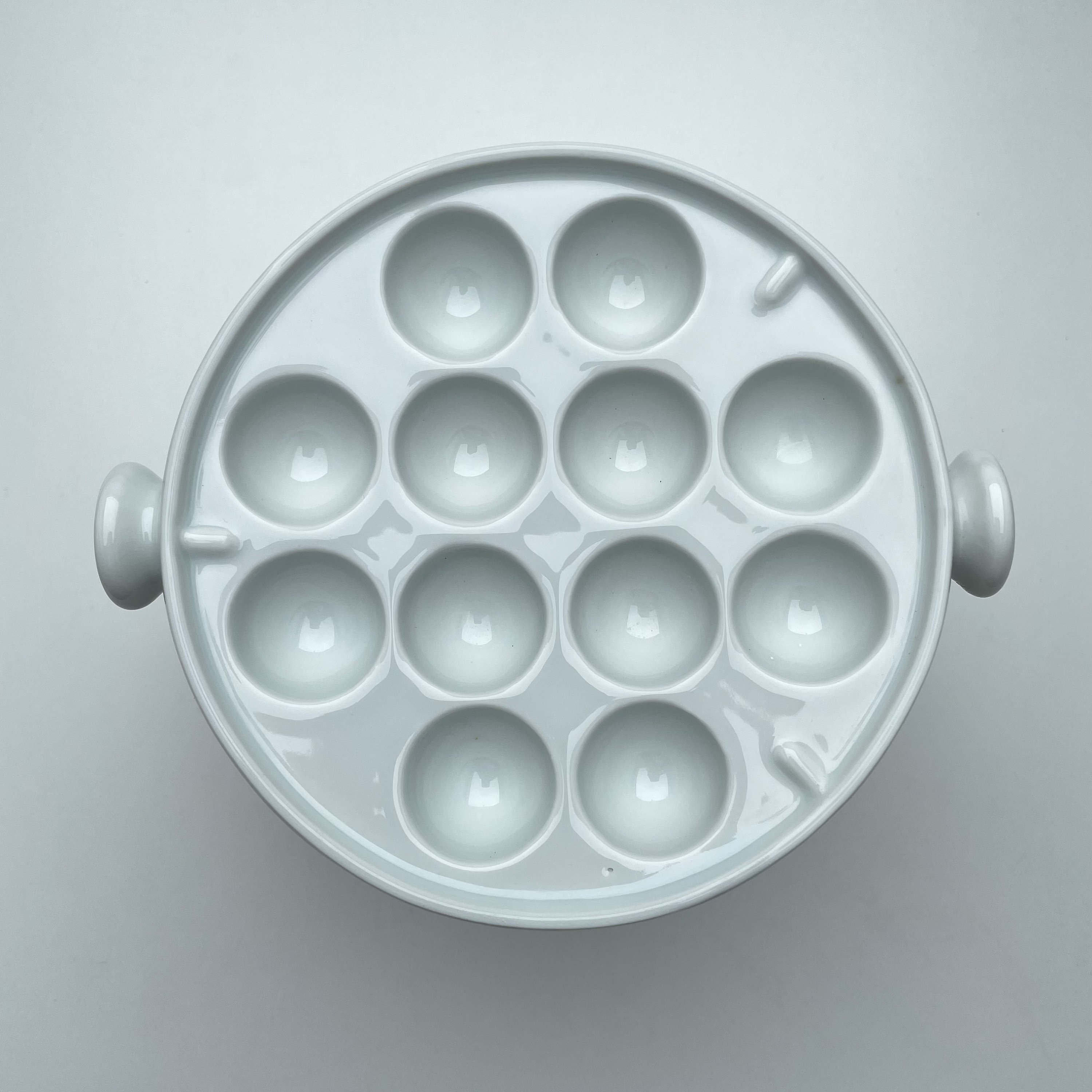 Set of Four Plates for Snails Escargot Aplico France Porcelain - Etsy