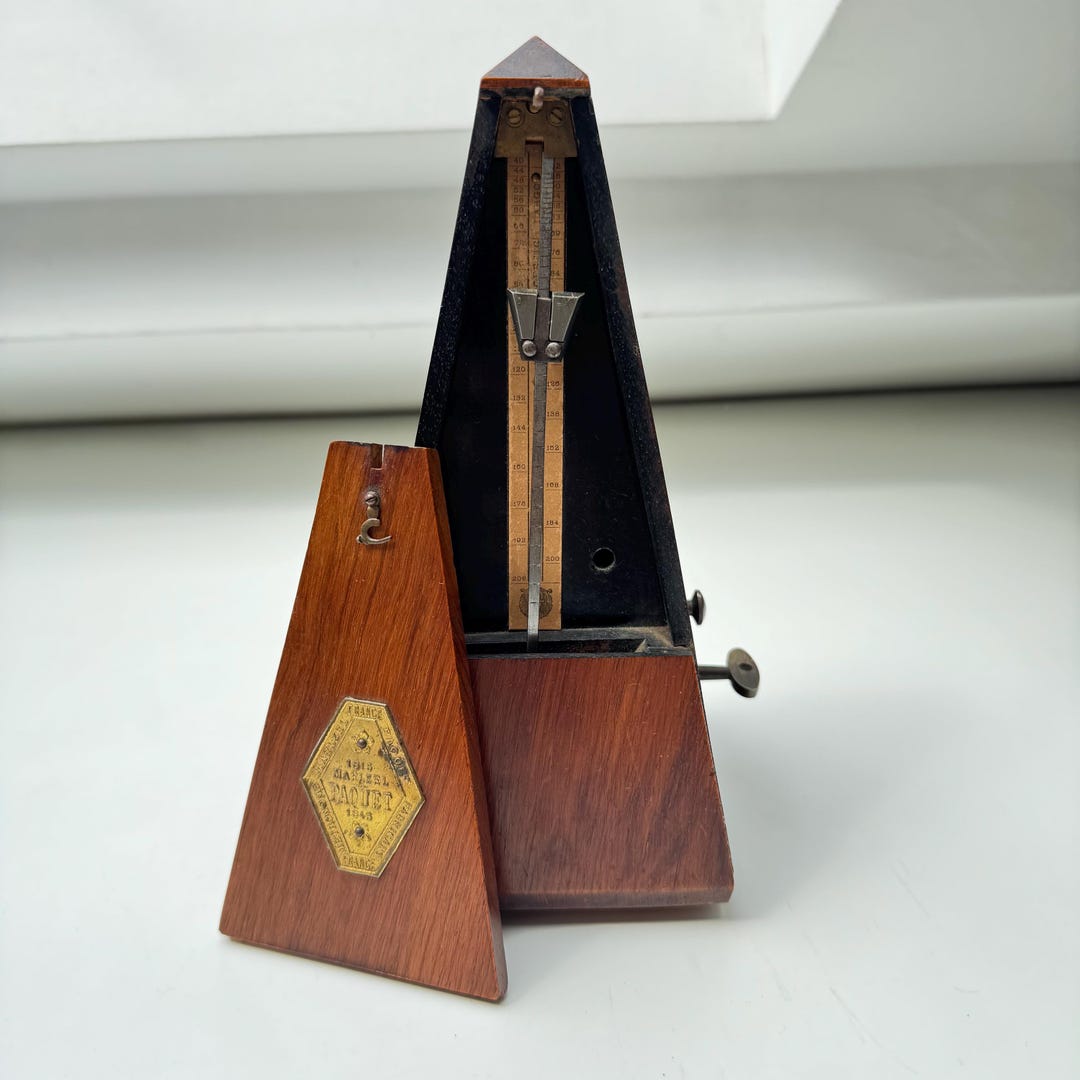 Vintage Maelzel Paquet Wind-up Metronome – French Wooden Mechanical ...