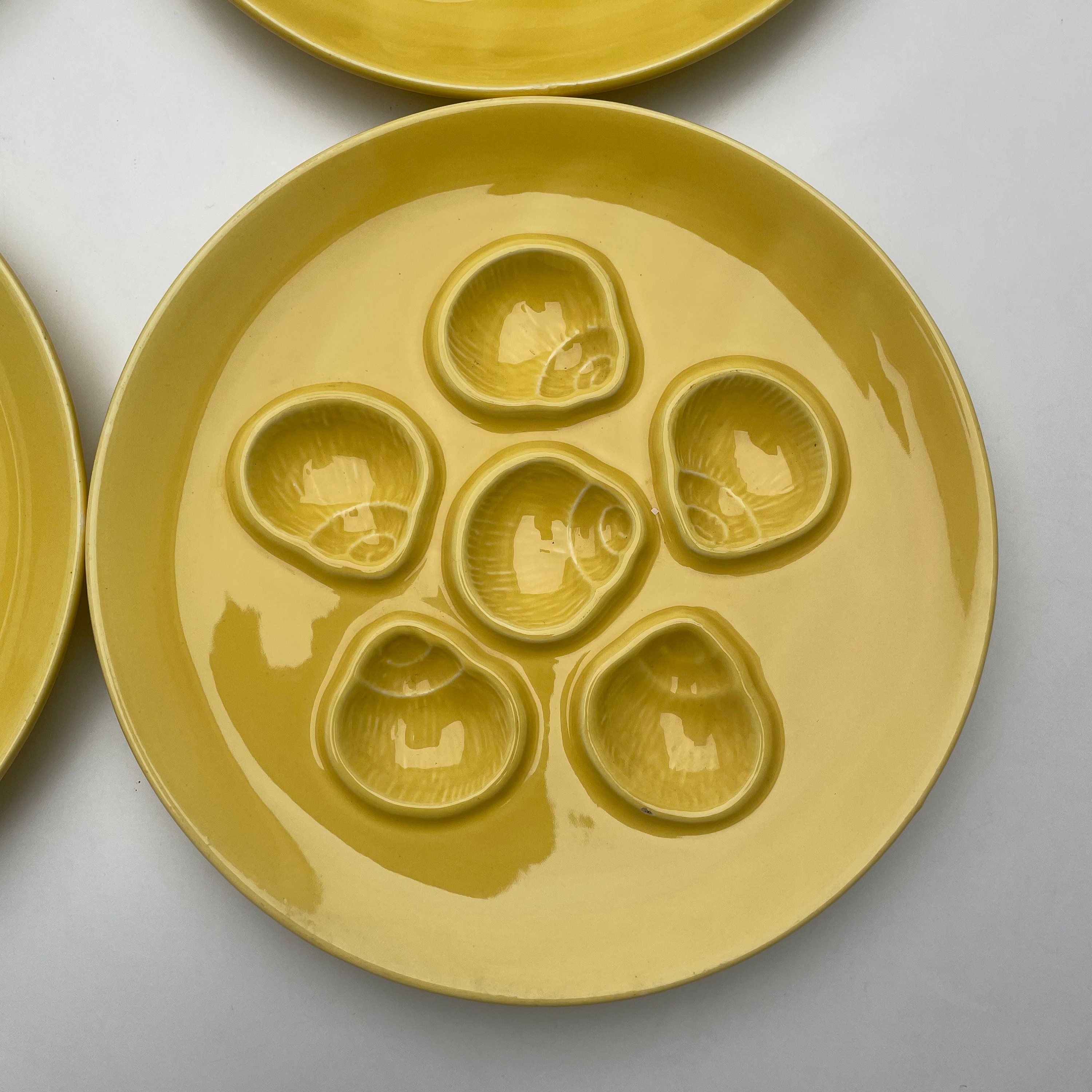 Escargot Plates France Yellow Ceramic - Etsy