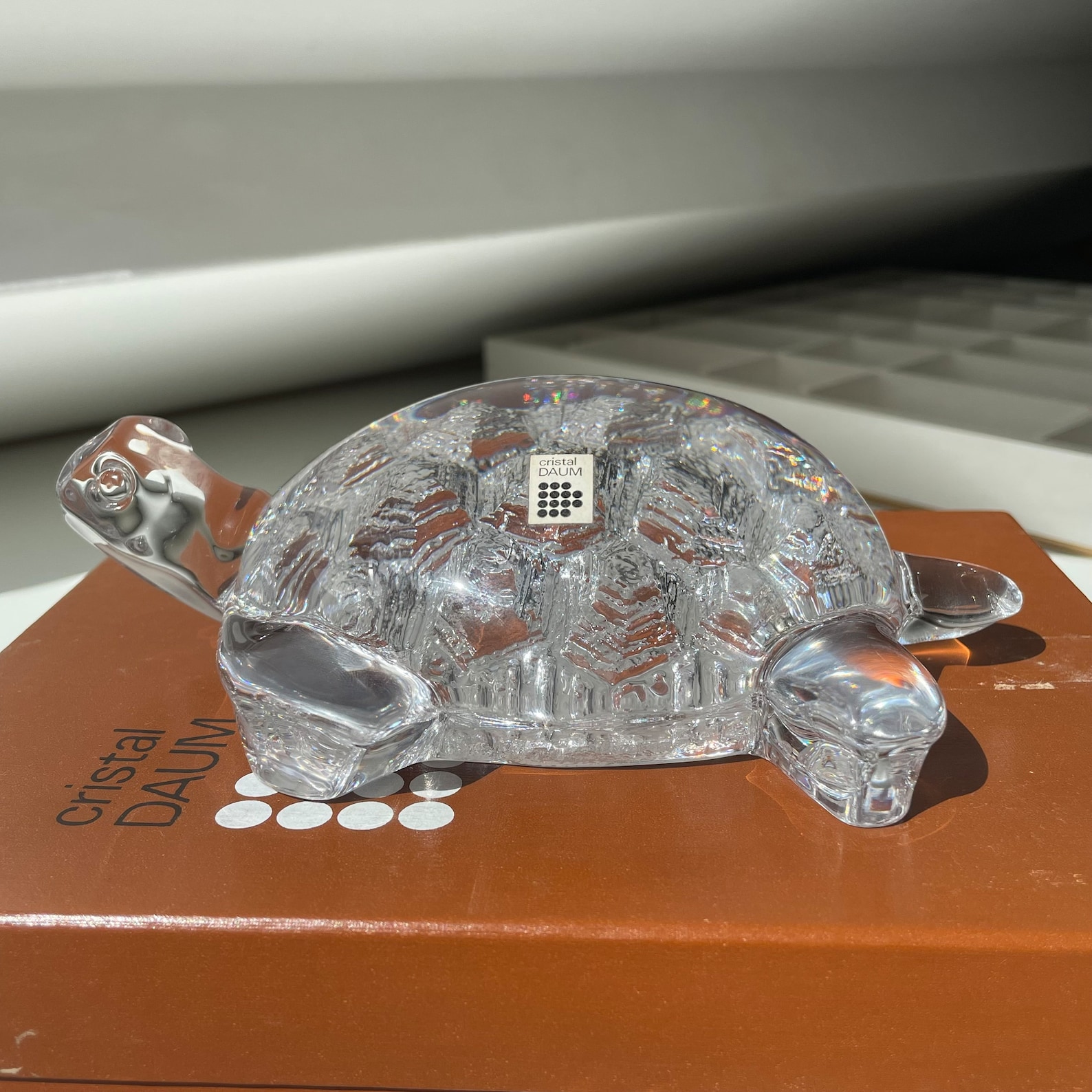 Large Figurine Turtle Daum France Glass Original Box - Etsy