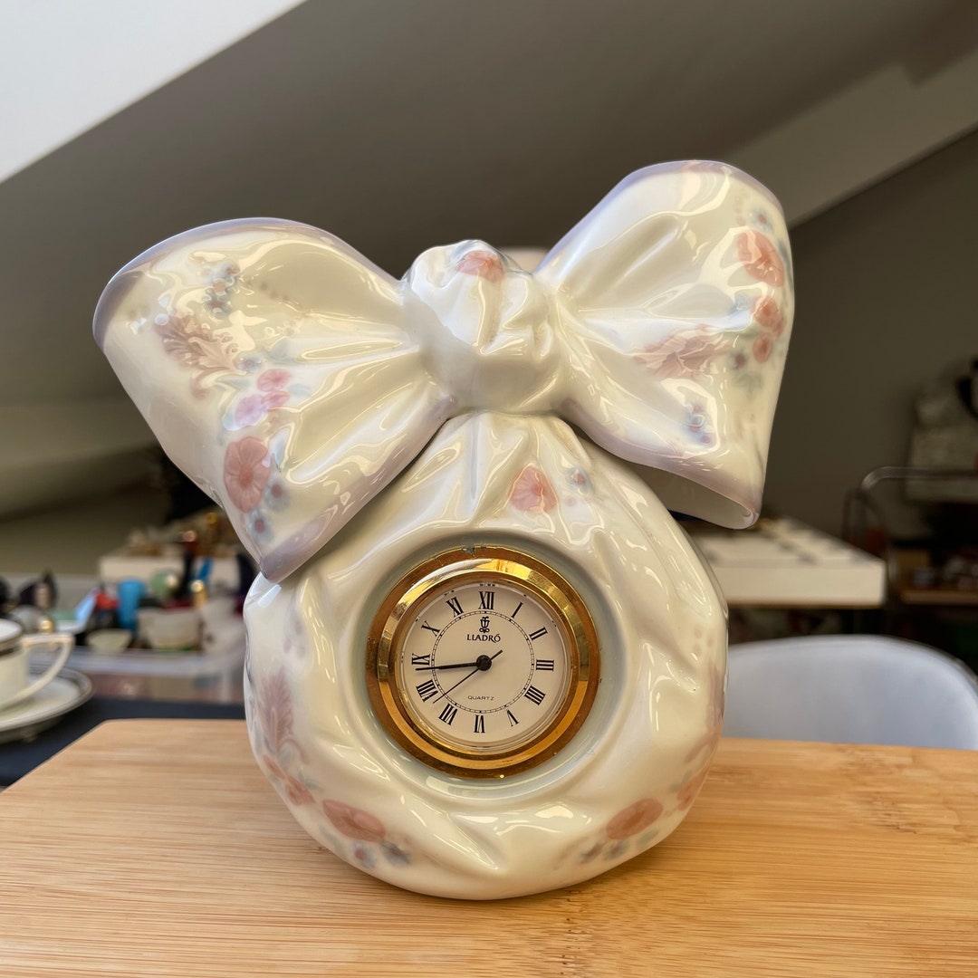 Bow Clock 5970 Lladro Spain Porcelain - Etsy