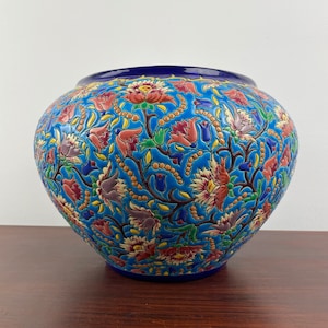 Large Vase Emaux De Longwy France Ceramic - Etsy