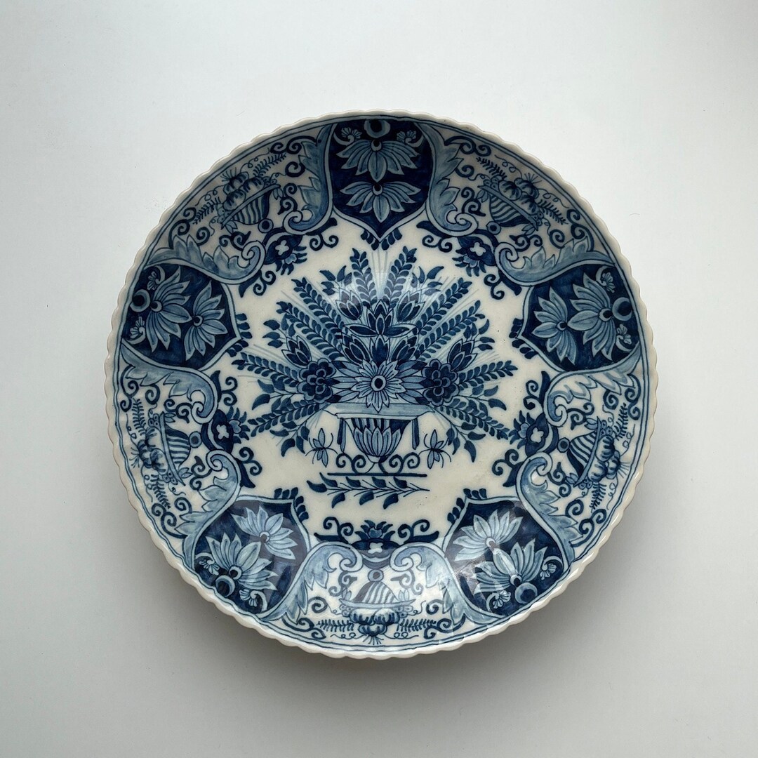 Large Bowl Platter Makkum Tichelaar the Netherlands Porcelain Cobalt - Etsy
