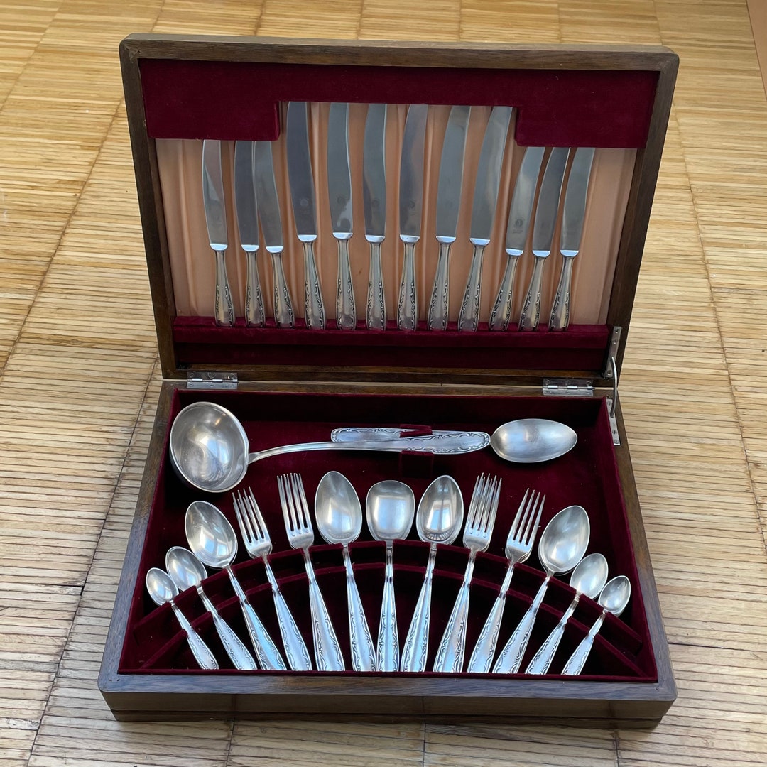 Vintage Silver Plated Cutlery Set by SILKEMA Rostfrei – 51 Pieces ...