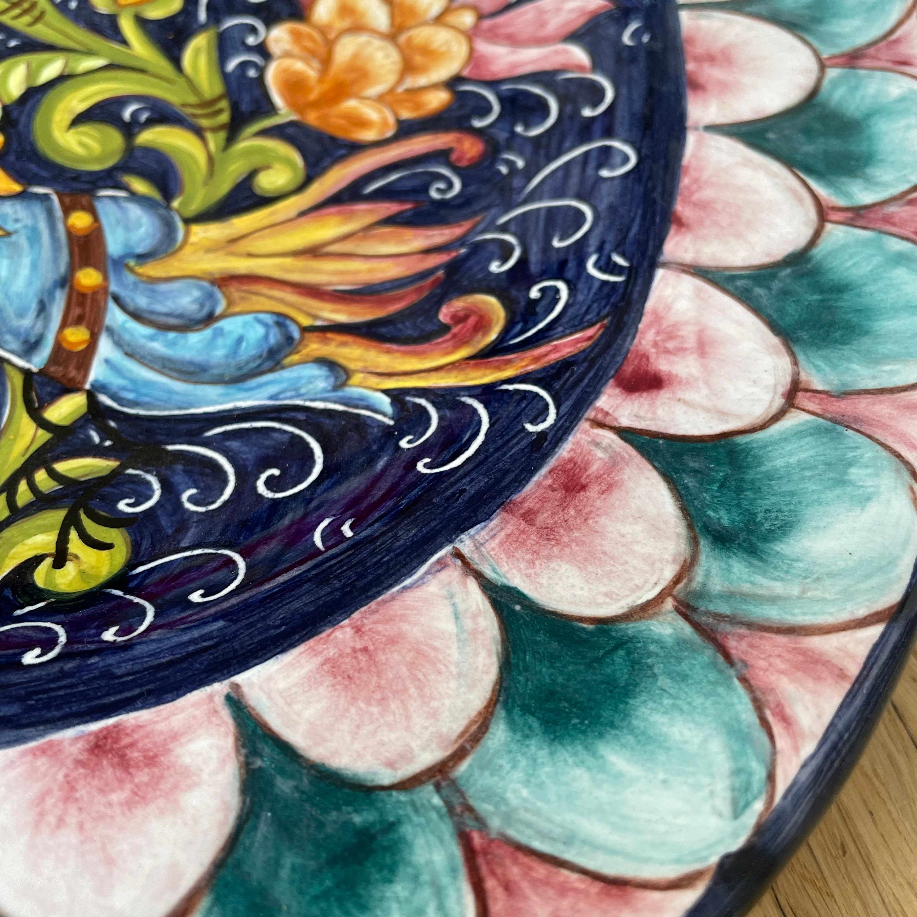 Hand Painted Mexican Talavera Platter – Oval Ceramic Serving Tray With ...