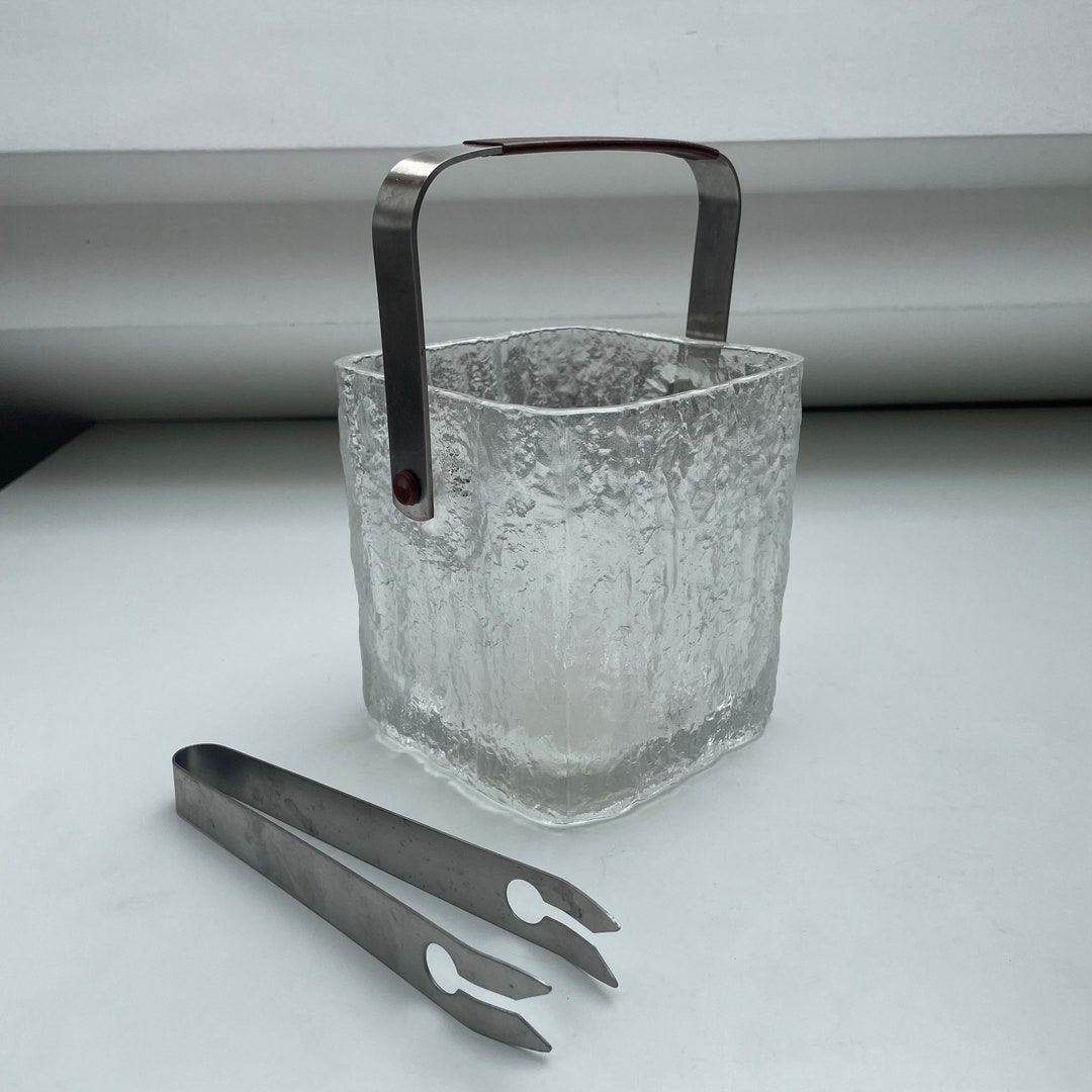 Ice Bucket Hoya Japan Vintage Frosted Glass - Etsy