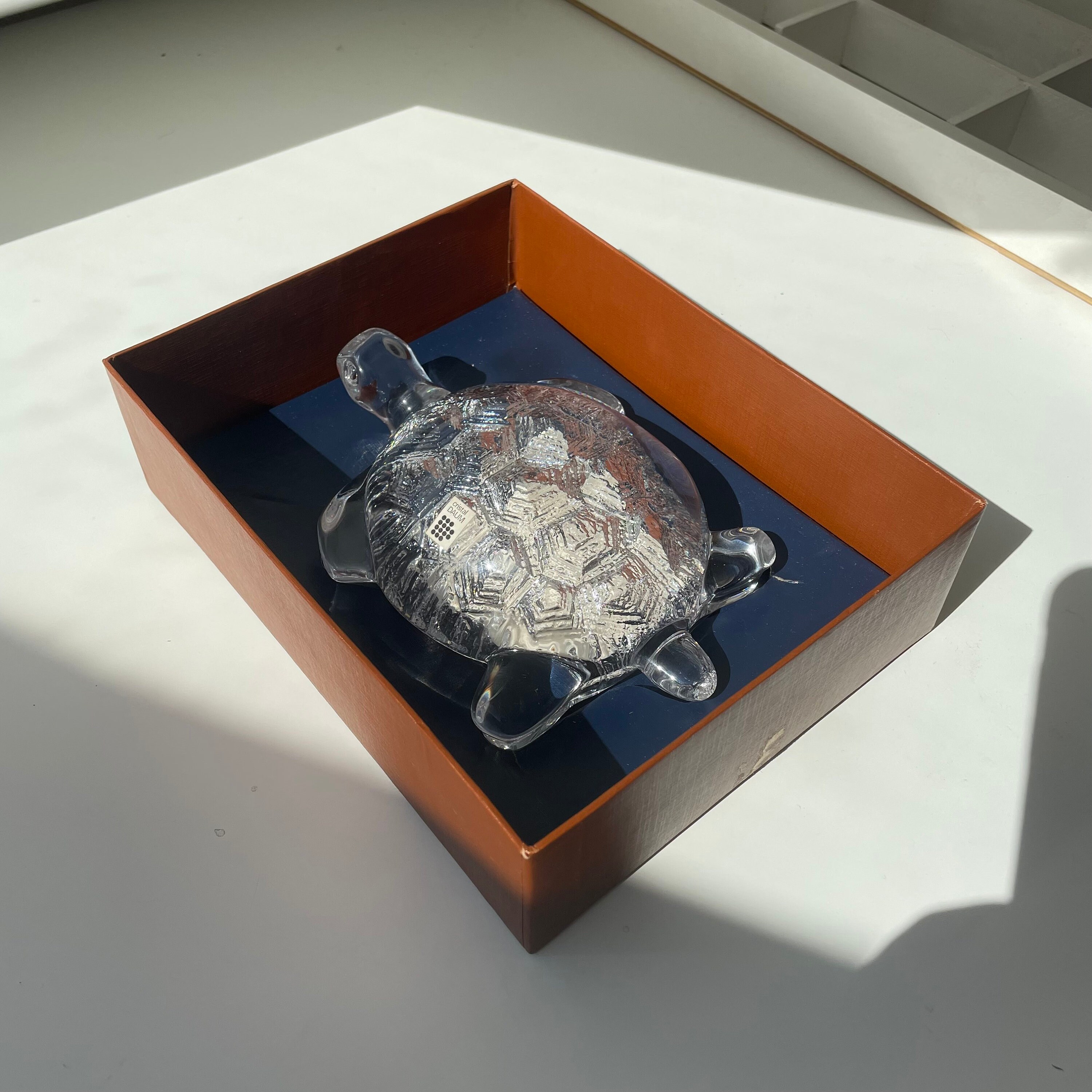 Large Figurine Turtle Daum France Glass Original Box - Etsy