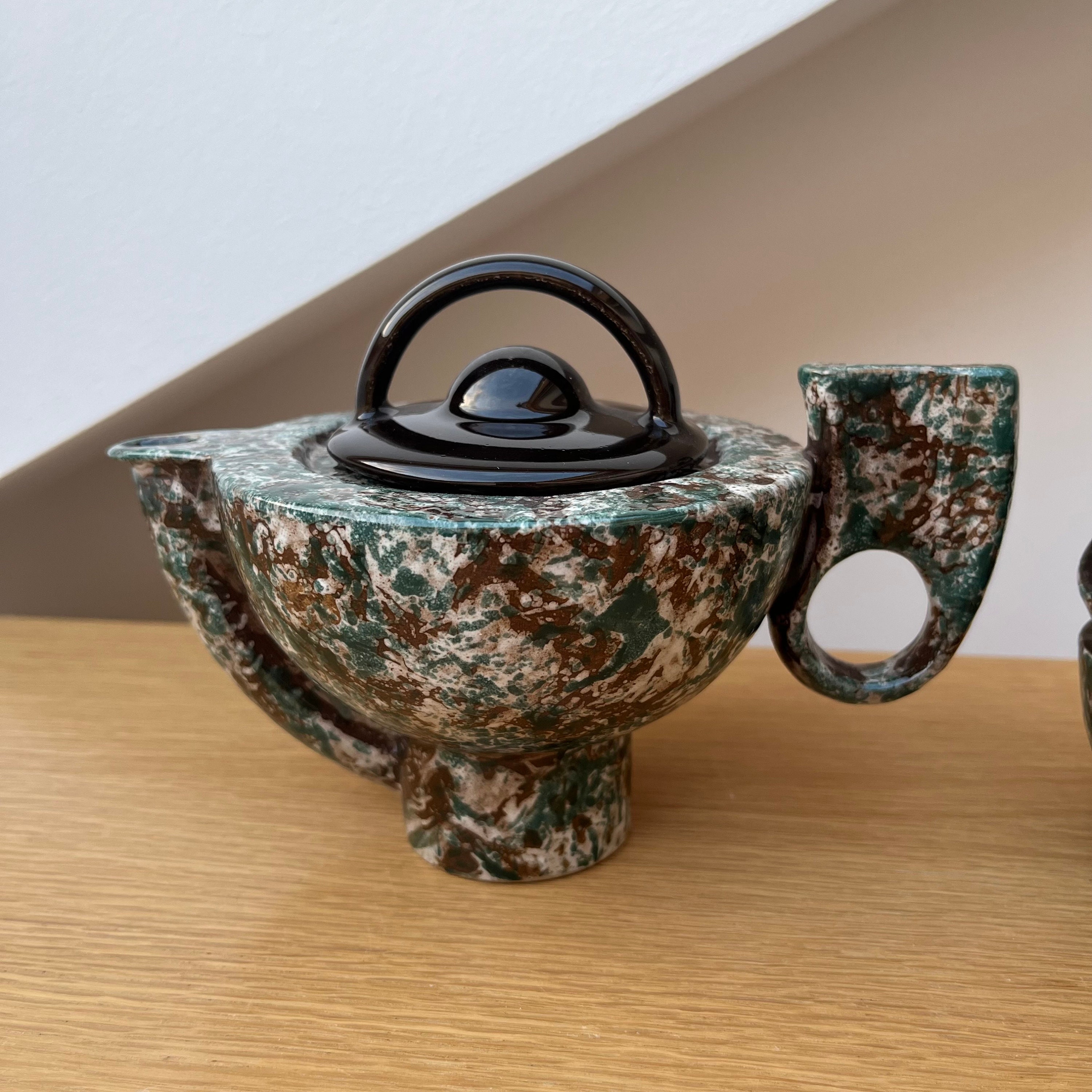 Coffee Set Hand Crafted Lithuania Brutalist Ceramic - Etsy