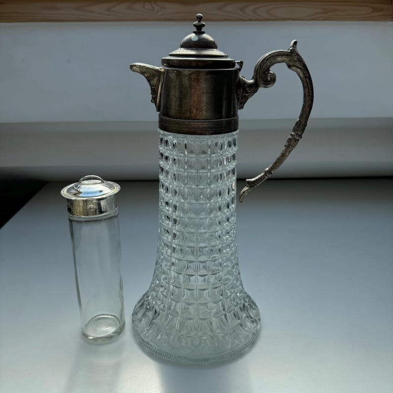 Vintage Pitcher With Ice Cubes Insert Italy Silver Plated - Etsy