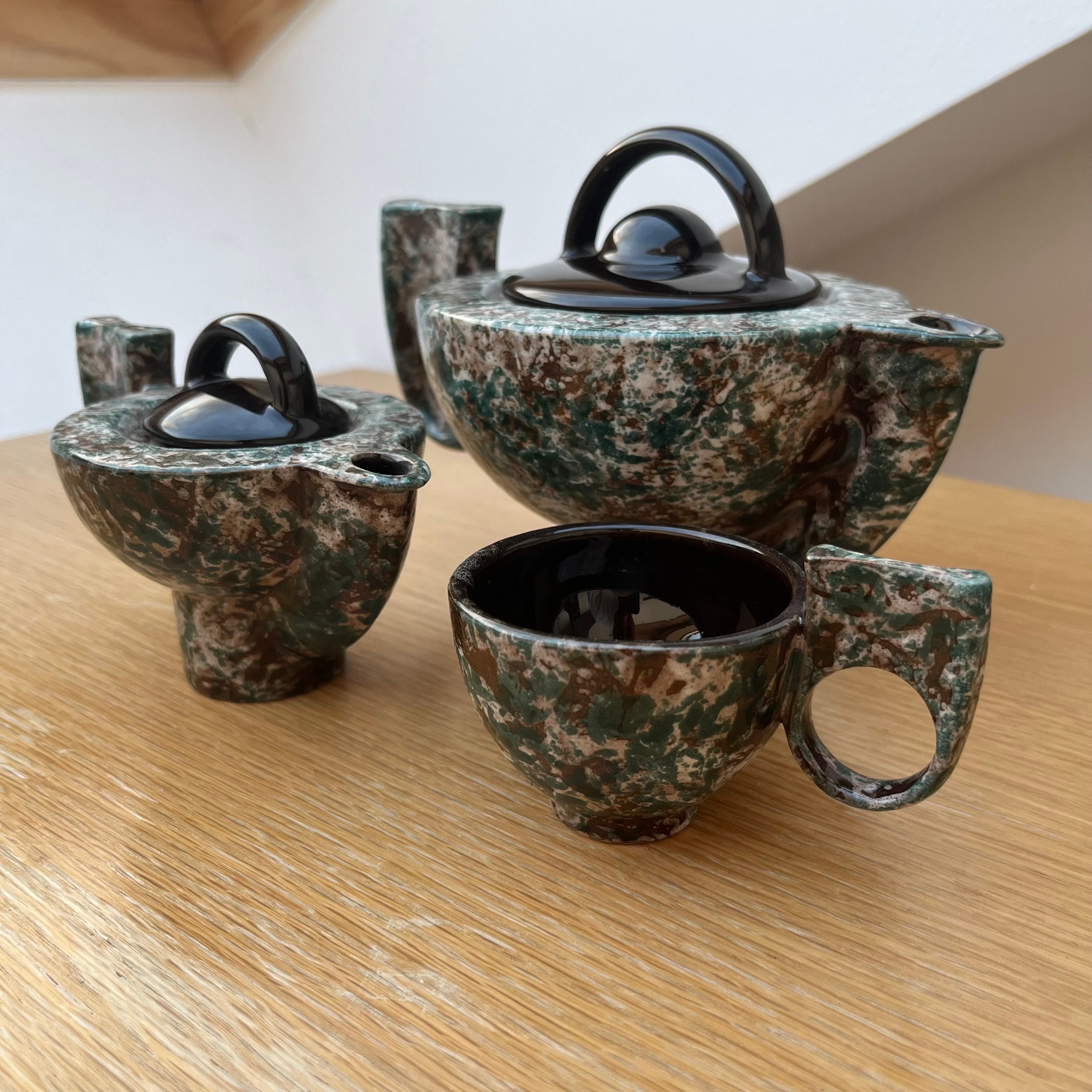 Coffee Set Hand Crafted Lithuania Brutalist Ceramic - Etsy