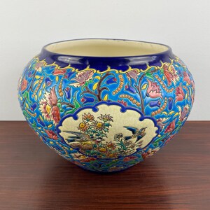 Large Vase Emaux De Longwy France Ceramic - Etsy