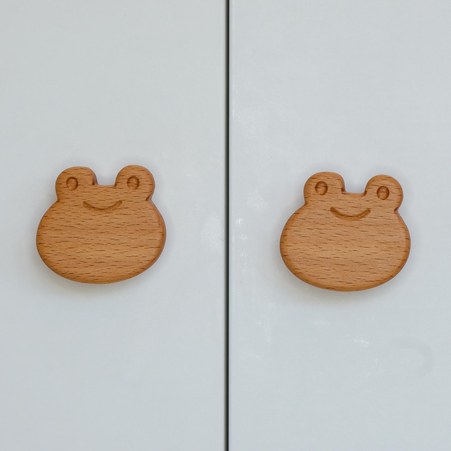 Frog Designed Knobs - Wooden Cabinet Handle for Children's Room ...