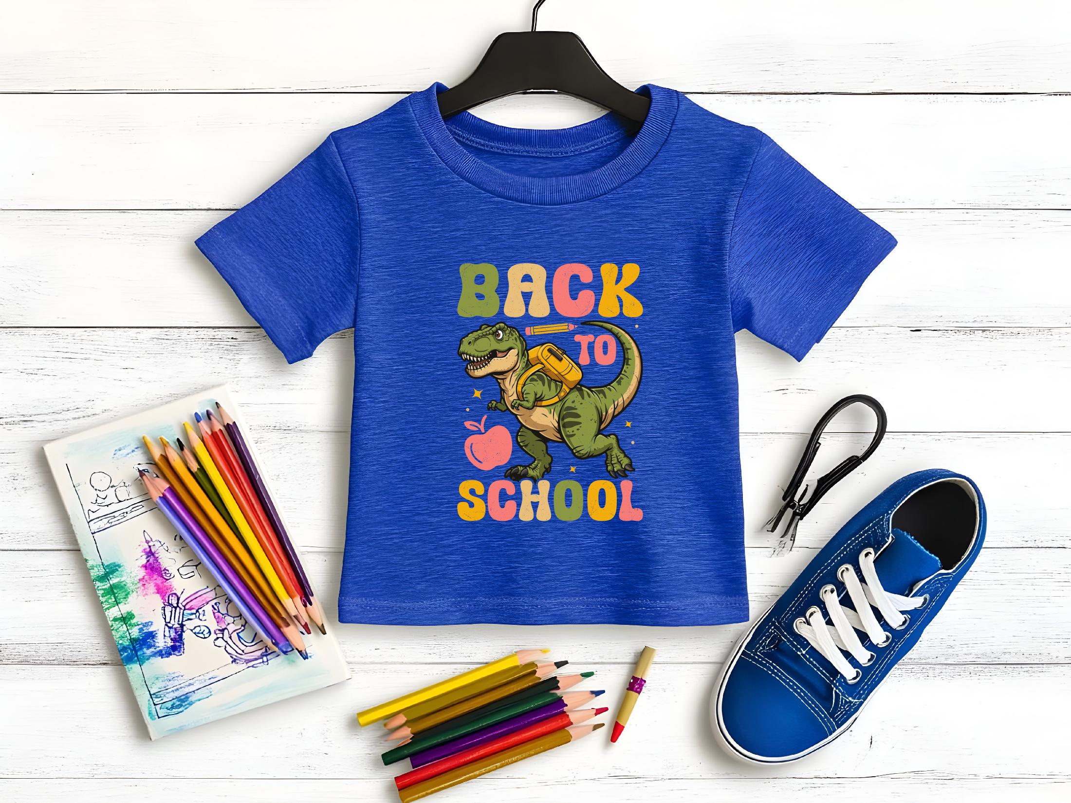 Back to School Dinosaur Shirt, Roaring Into School Tee, First Day of ...