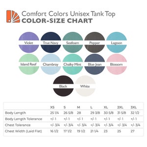 Comfort Colors Tank Tops Unisex Tanks %100 Cotton Blank Trendy Soft ...