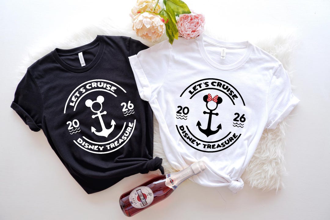 Let's Cruise Disney Treasure 2026 Shirts, Custom Disney Cruise Family Matching Tees, Mickey ...