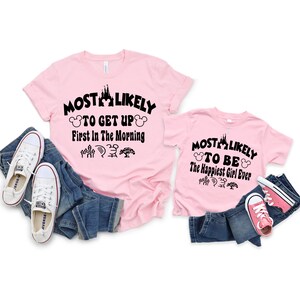 Most Likely to Disney Family Vacation Shirts, Custom Disney Trip Shirt ...